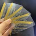 300 Pcs Gold Foil Transparent Business Card, Clear Boutique Card ...