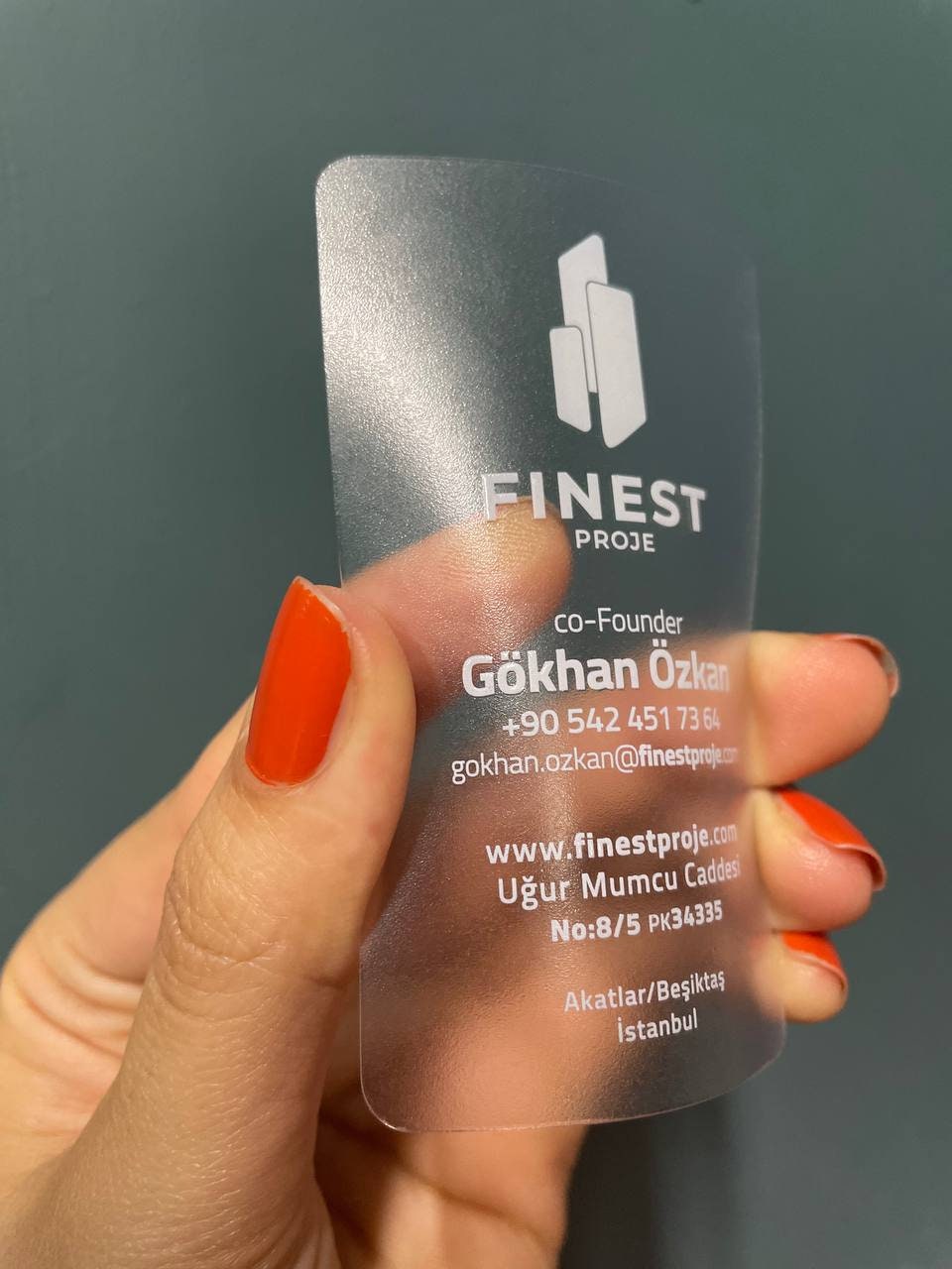 300 Pcs Transparent Business Card, Clear Boutique Card, Acrylic Frosty ...