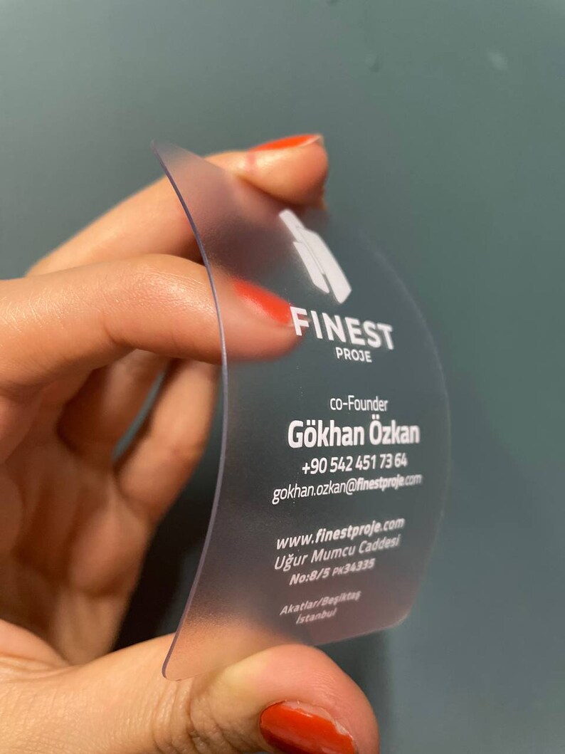 300 Pcs Transparent Business Card, Clear Boutique Card, Acrylic Frosty ...