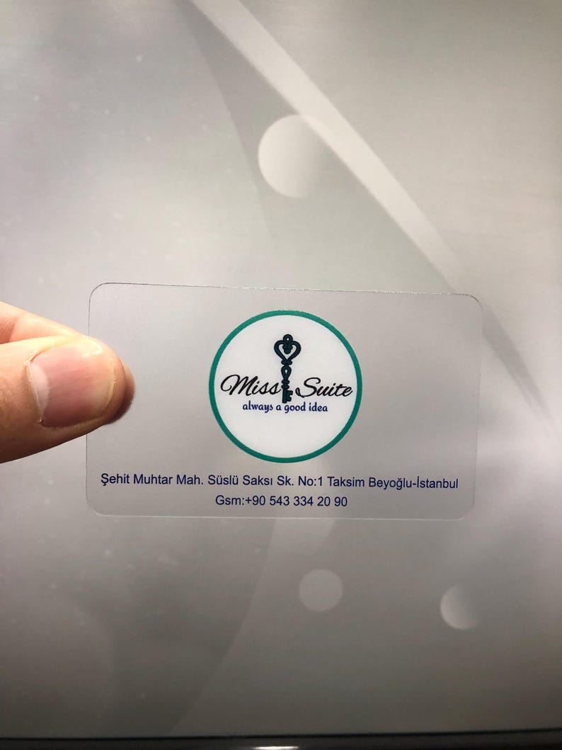 100 Pcs - Transparent Business Card, Clear Boutique Card, Acrylic ...