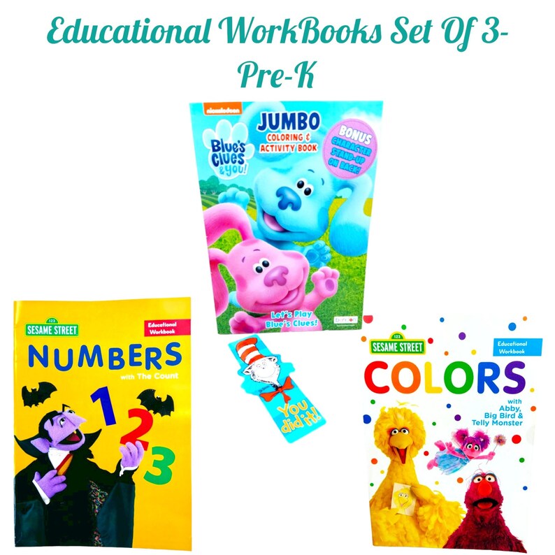Preschool Learning Book Set of 3 | Numbers, Colors & Activities | 288 ...