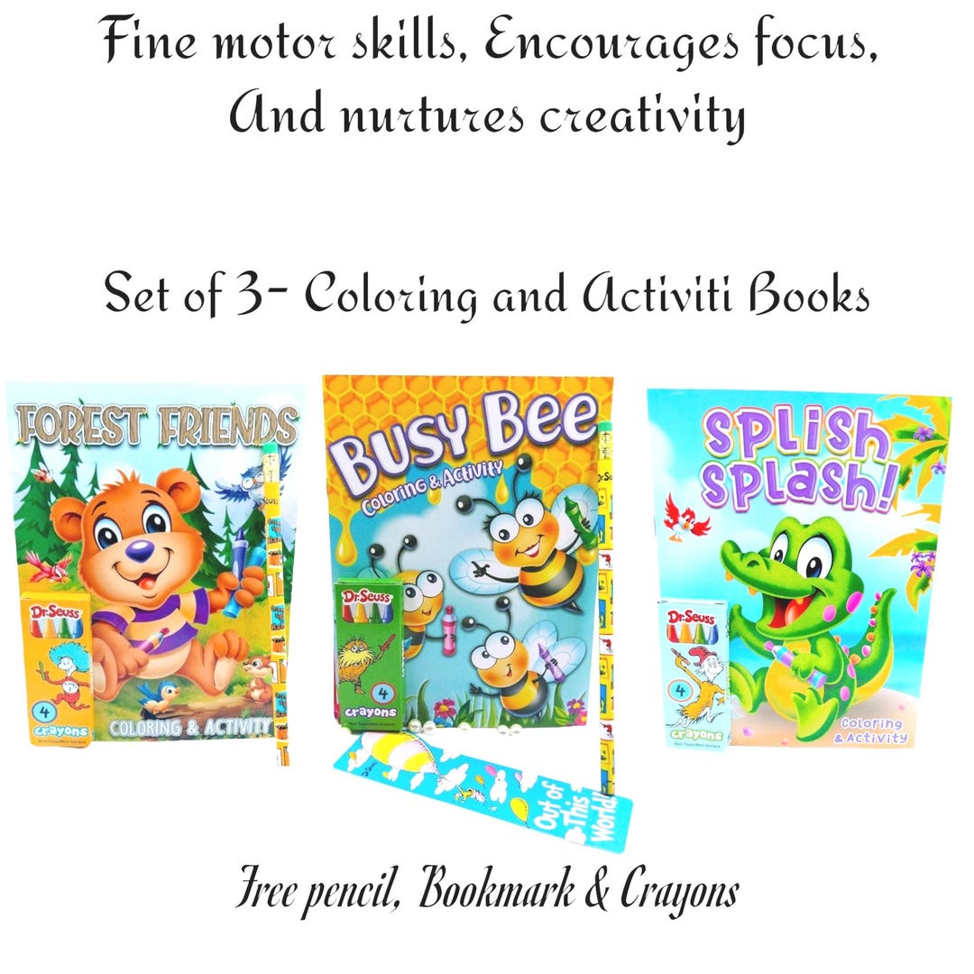 3-pack Preschool Activity & Coloring Books | Fine Motor Skills and ...