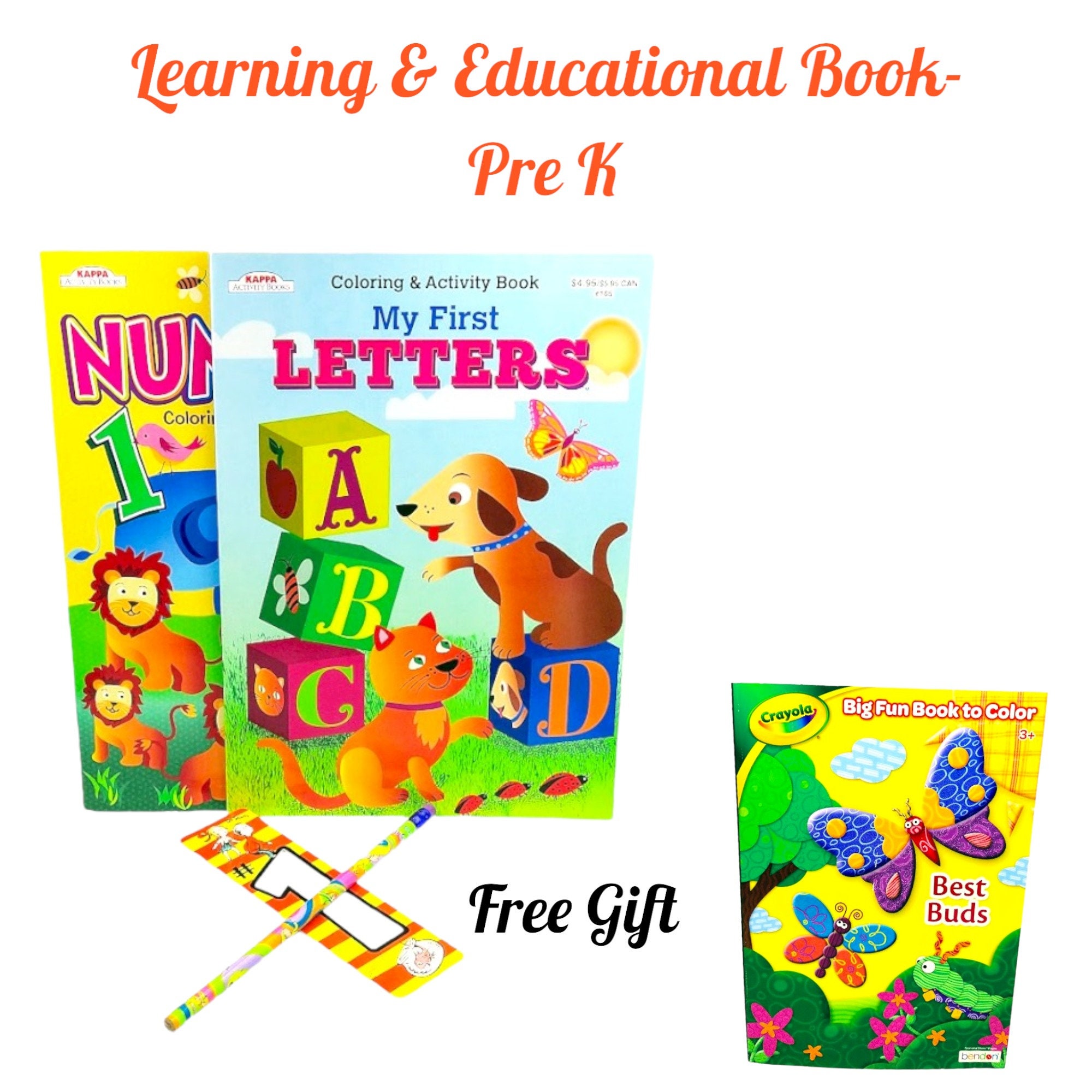 Set of 2-books of Numbers and Alphabet Letters for Learning - Etsy