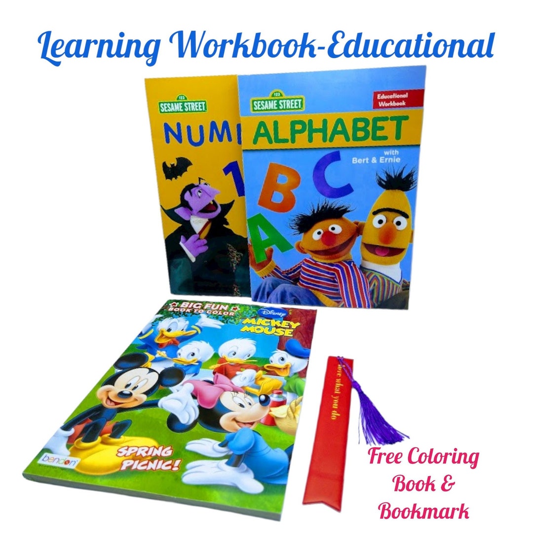 Preschool Learning Workbook Set | Numbers + Alphabet + Coloring ...