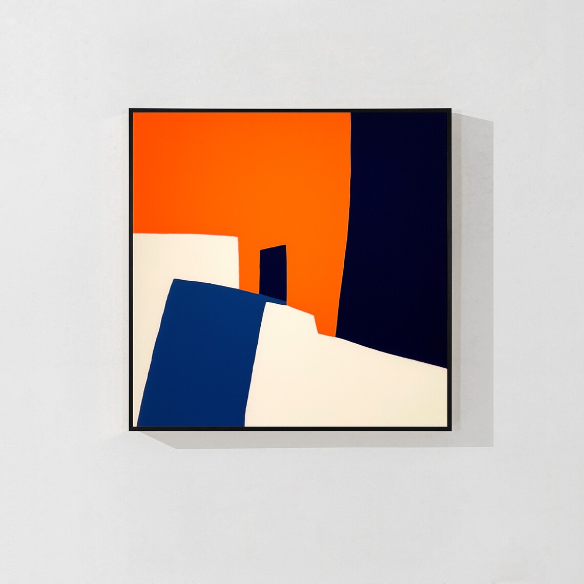 Large Abstract Color Block Oil Painting: Modern Geometric Wall Art - Etsy