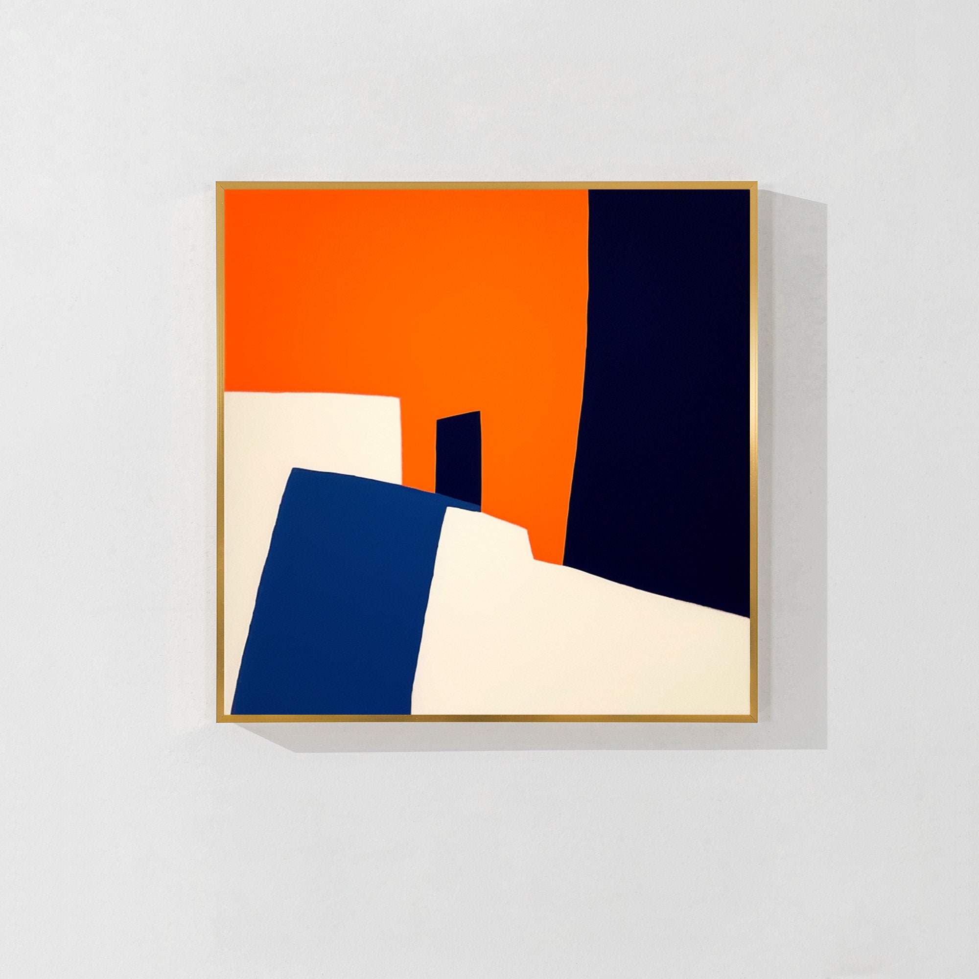 Large Abstract Color Block Oil Painting: Modern Geometric Wall Art - Etsy