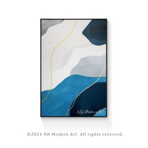 Large Abstract Gold Line Art Abstract Acrylic Geometry Paintings on ...