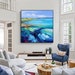 Large Abstract Ocean View Seascape Oil Painting Modern Landscape ...