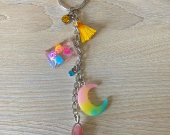 Pastel Rainbow Keychain - Etsy