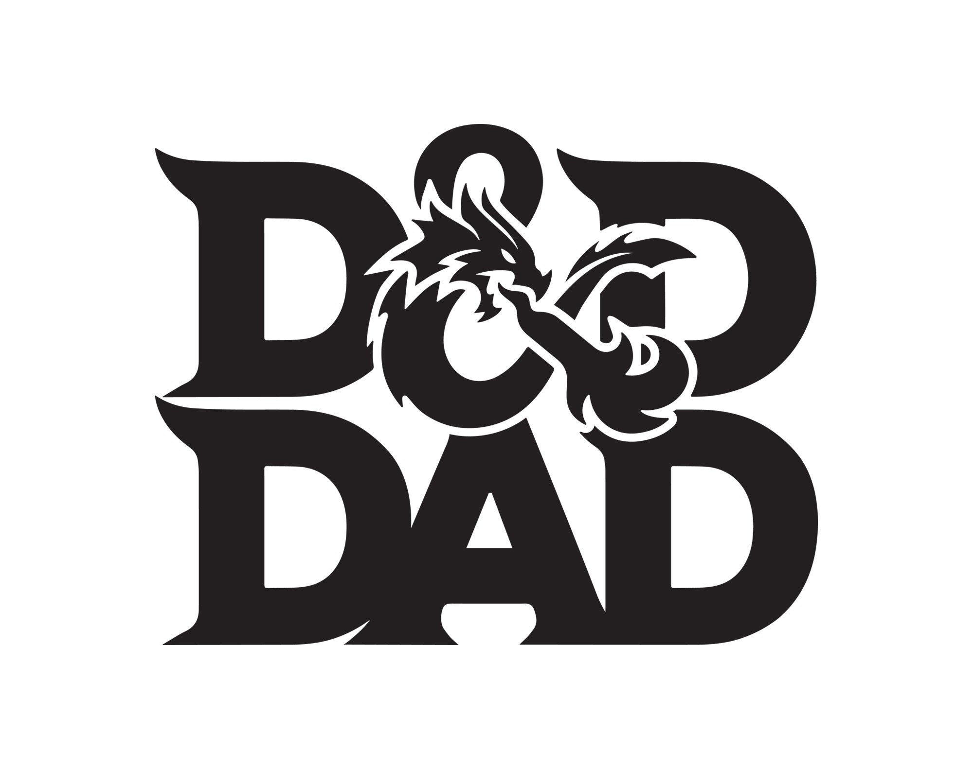 Dungeons and Dragons D&D DAD SVG Cut File Father's Day - Etsy