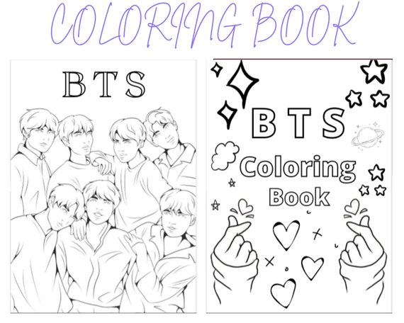 BTS Color Book Coloring Book Comic Coloring Book Digital - Etsy