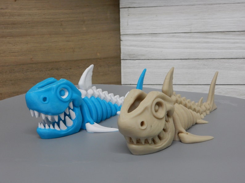 Flexi Factory 3D Printed Skeleton Shark: Articulating Ocean Toy - Etsy ...