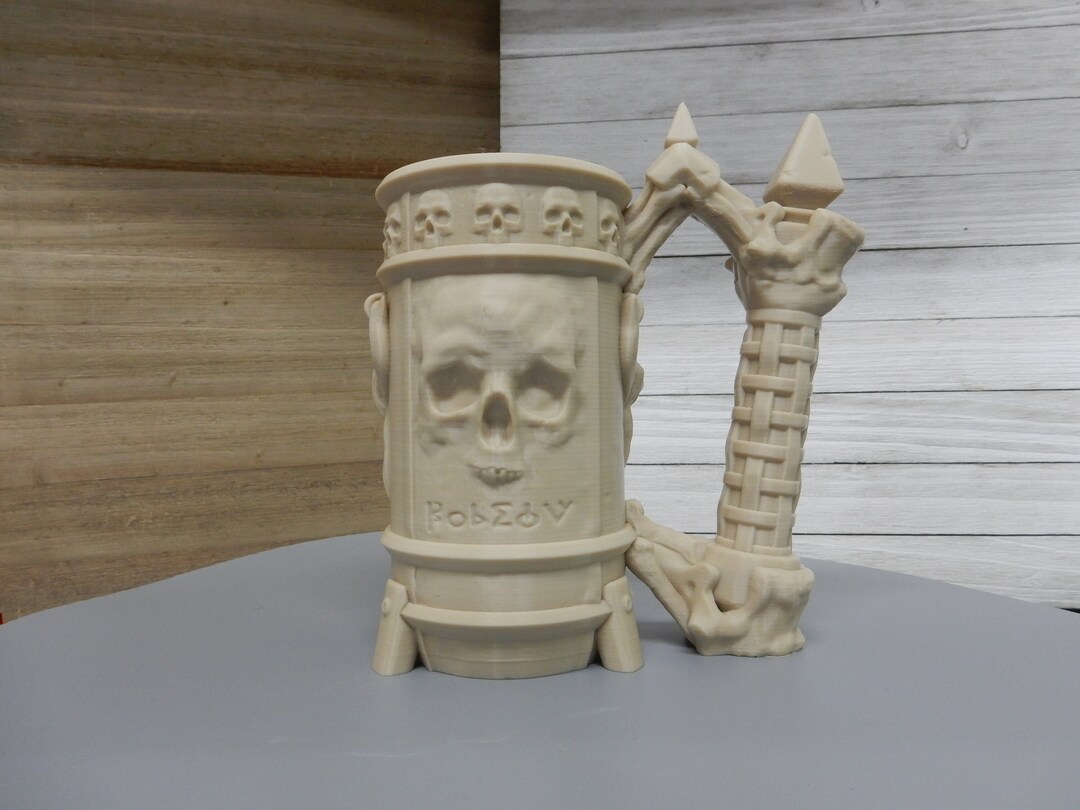 Necromancer's Chalice: Enigmatic Skull-embellished Stein With Dual ...