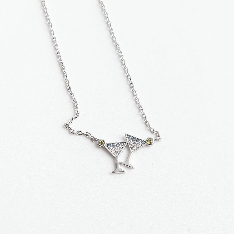 Kate Spade New York Say Yes Martini Pendant Clear/silver New With Dust ...