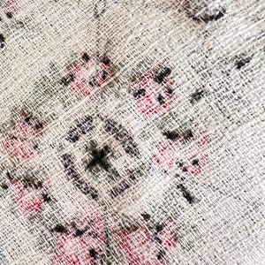 1 Yard of Vintage 1950s Bark Cloth With Floral Motif - Neutral Pink ...