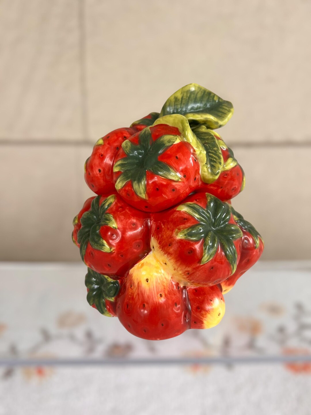 Vintage Bella Casa by Ganz Strawberry Ceramic Jar – 1990s Kitchen ...