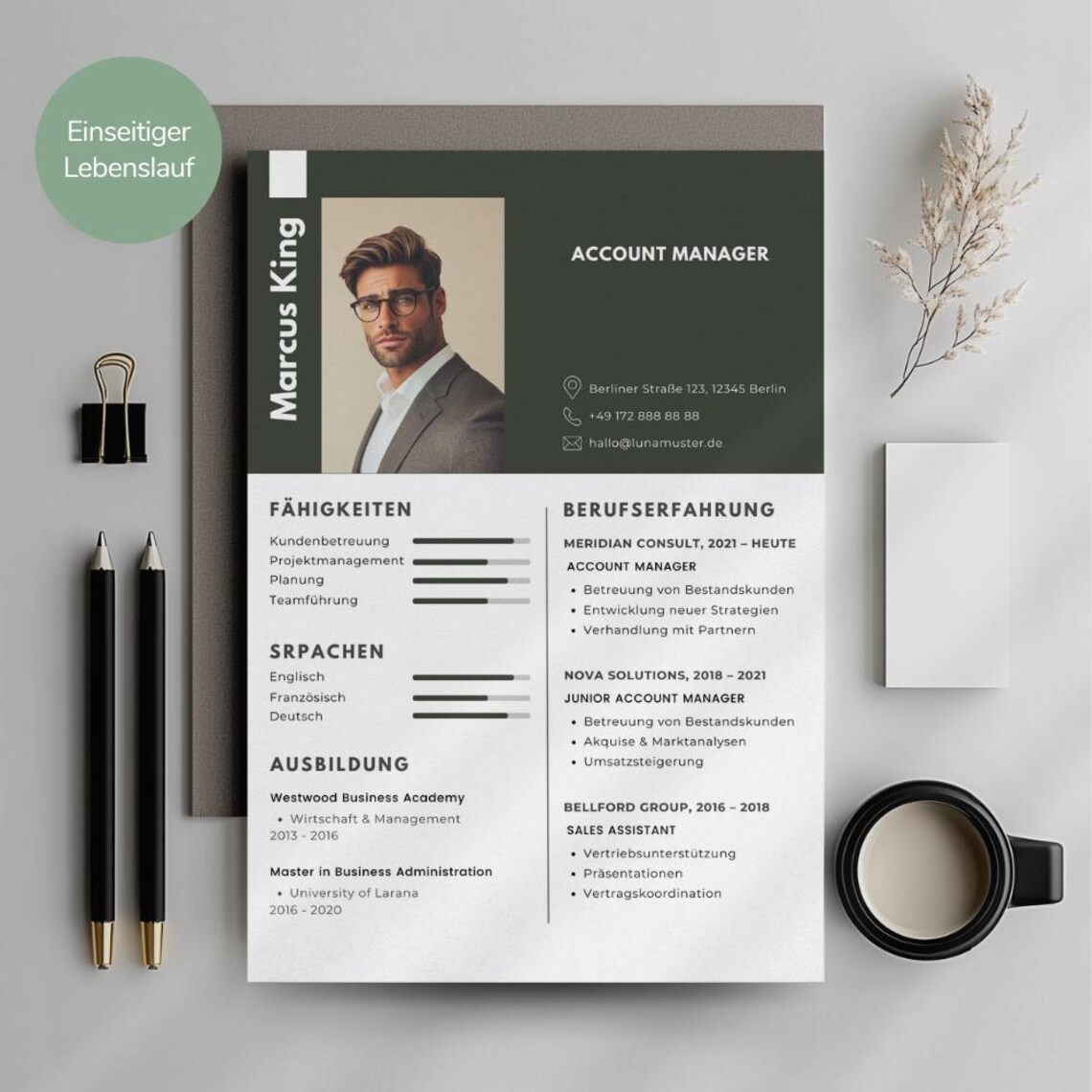 Beige Resume Template Professional CV Canva Template Creative Resume ...
