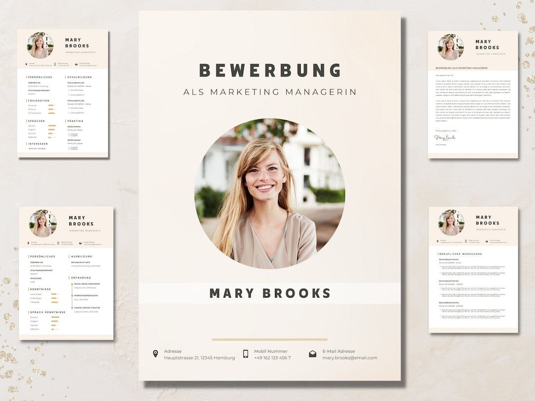 Application Templates Canva CV Application Folders Professional ...