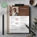 Beige Resume Template Professional CV Canva Template Creative Resume ...