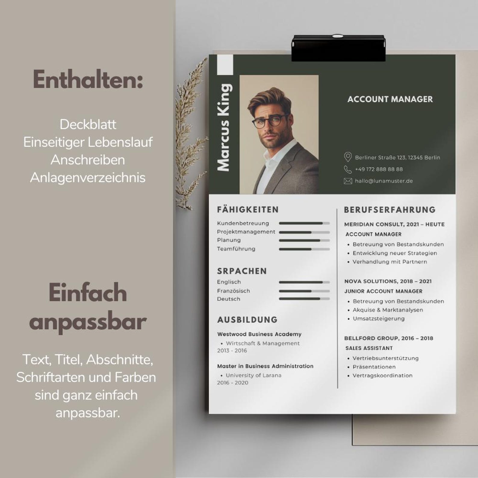 Beige Resume Template Professional CV Canva Template Creative Resume ...
