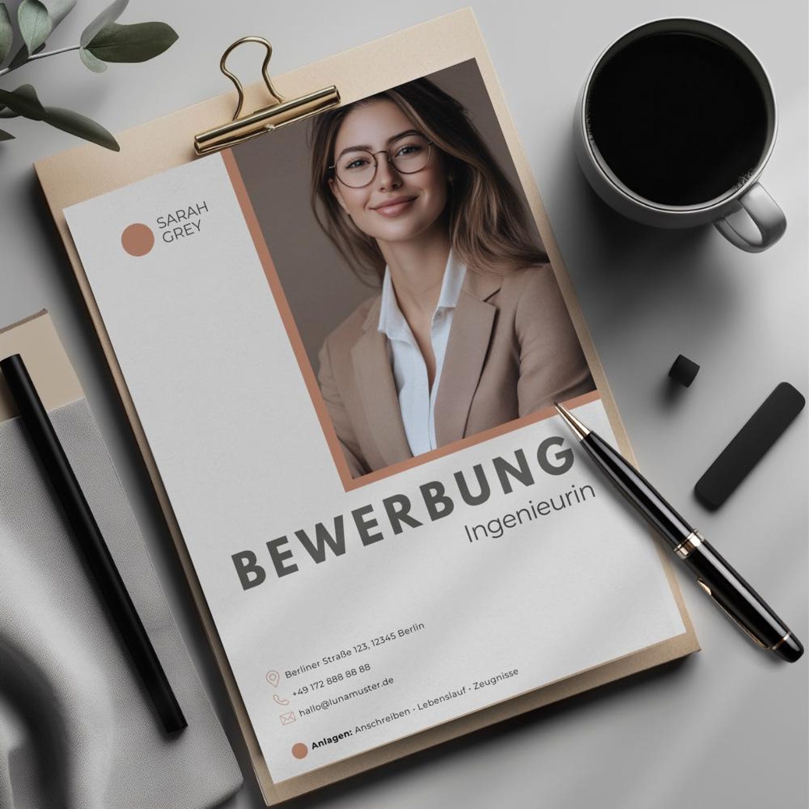 Beige Resume Template Professional CV Canva Template Creative Resume ...