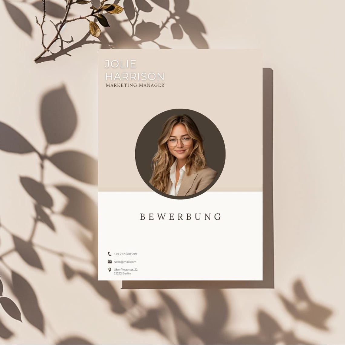 Beige Resume Template Professional CV Canva Template Creative Resume ...