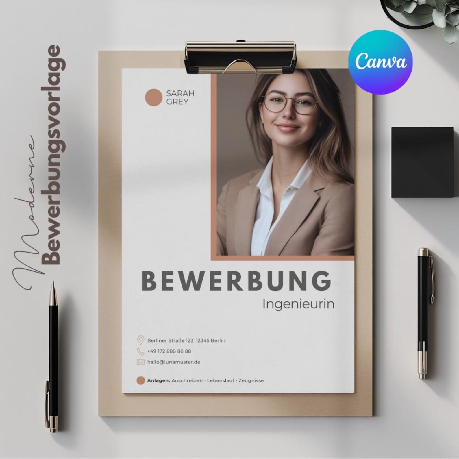 Beige Resume Template Professional CV Canva Template Creative Resume ...