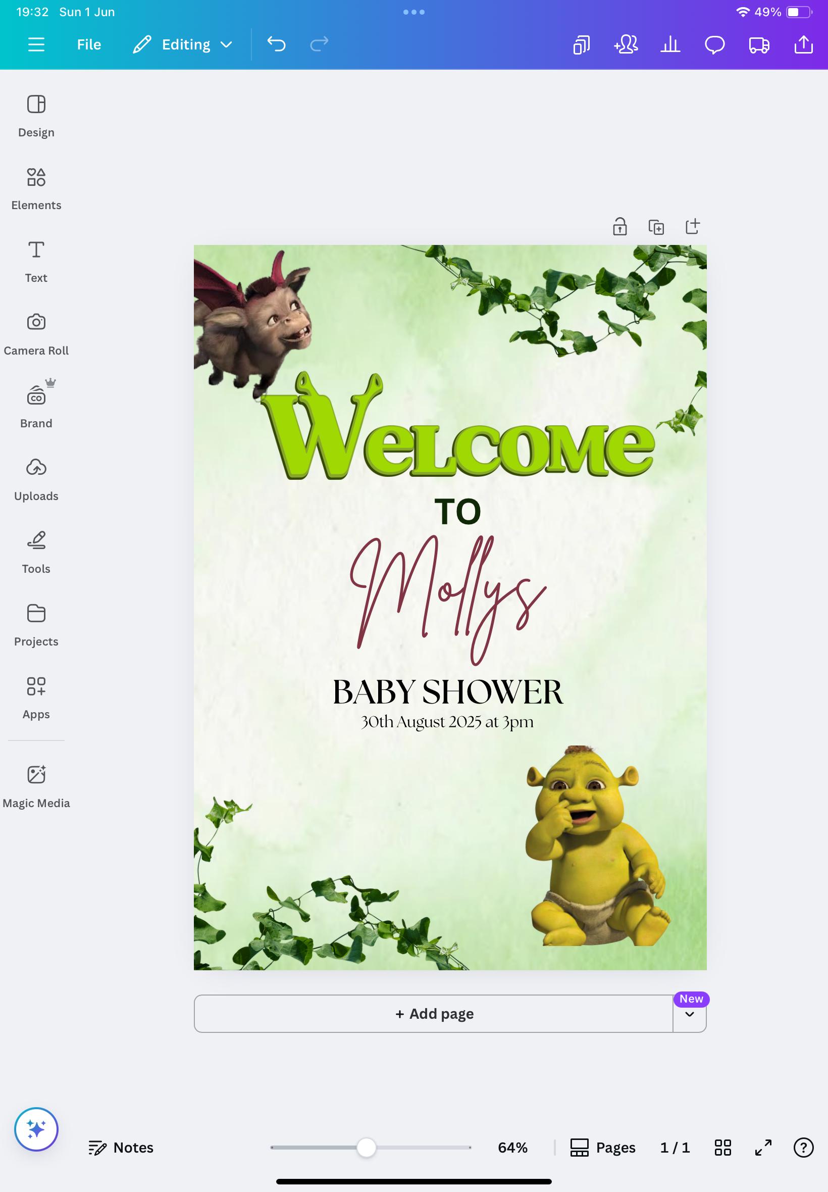 Shrek Baby Shower - Etsy