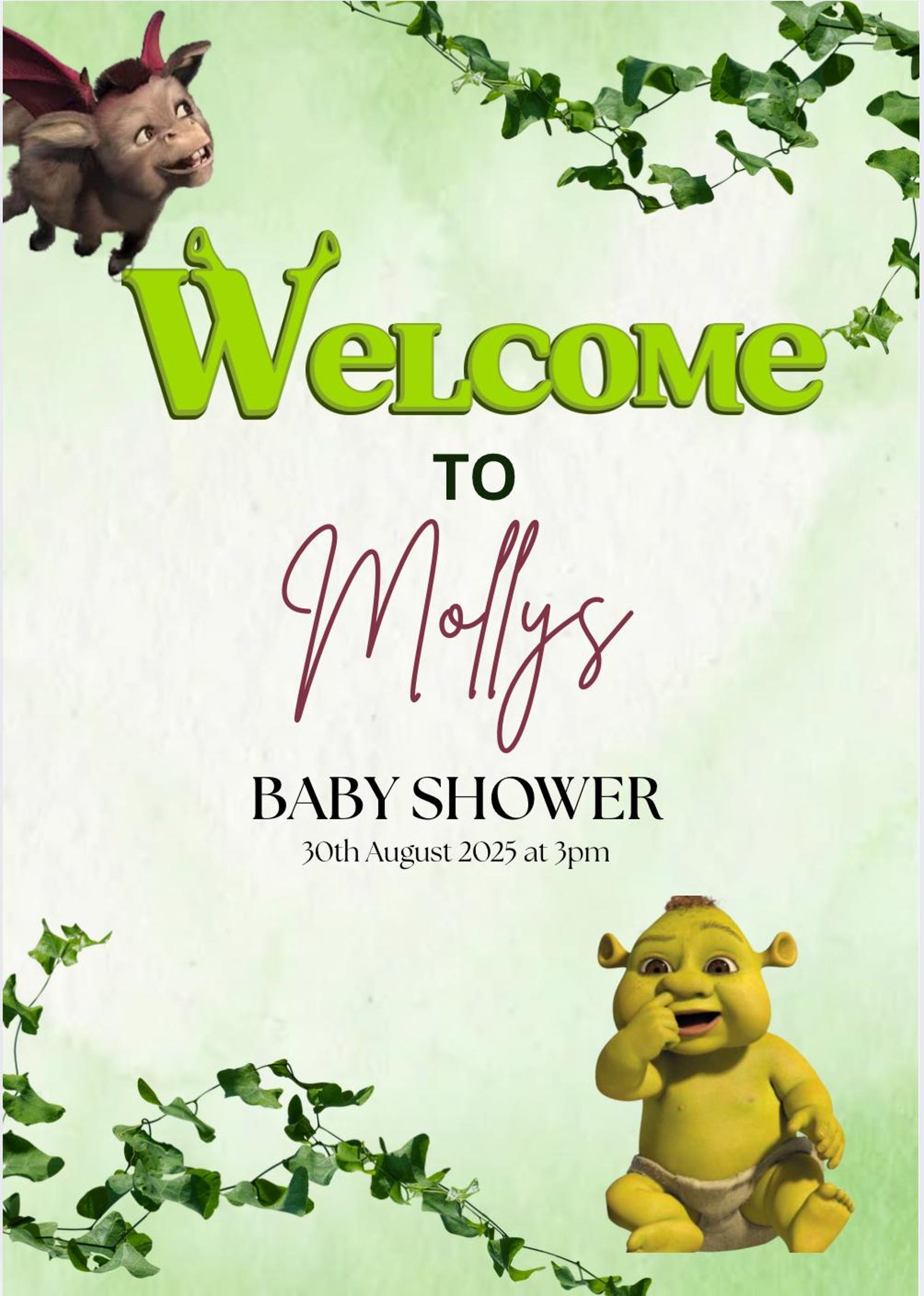 Shrek Baby Shower - Etsy