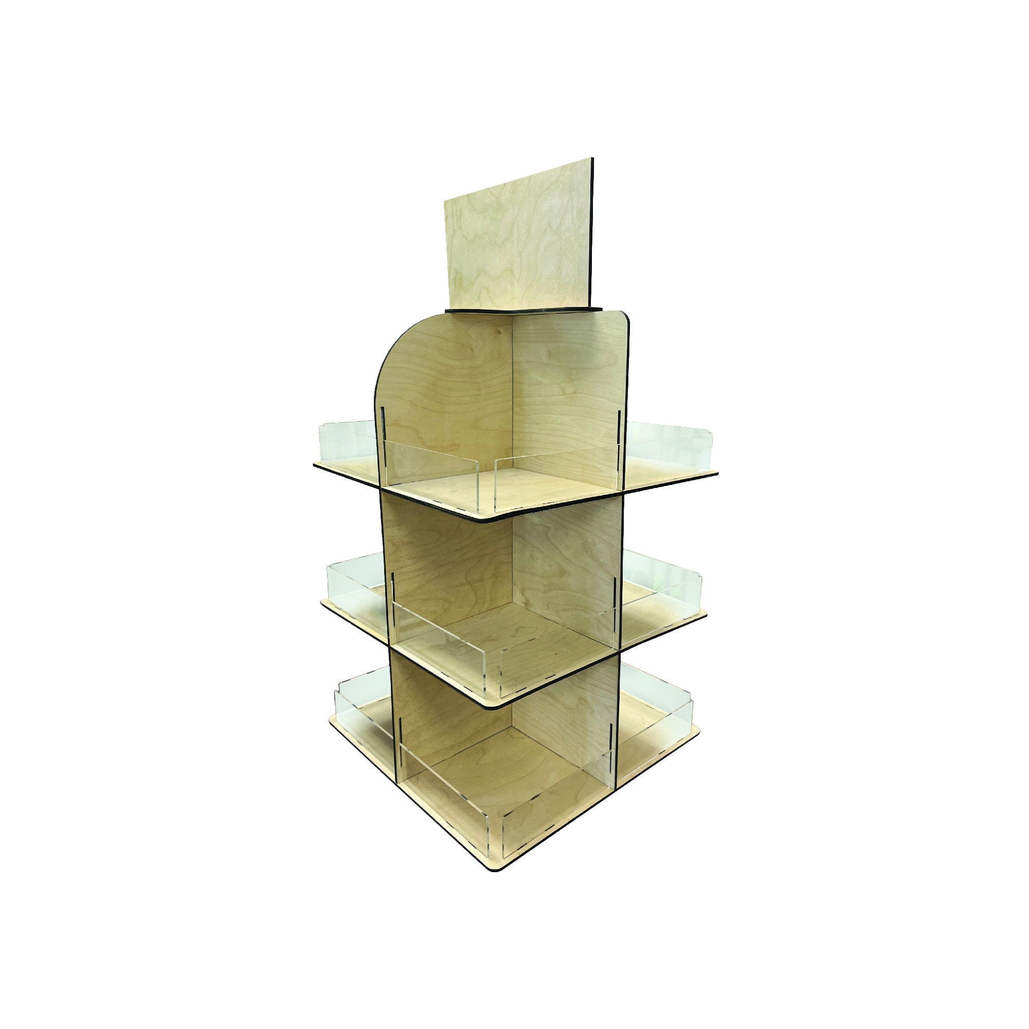 4-sided Rotating Display Stand Multi Bin- Stationary, Greeting Cards ...