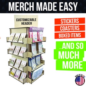 4-sided Rotating Display Stand for Craft Shows, Trade Shows, Farmers ...