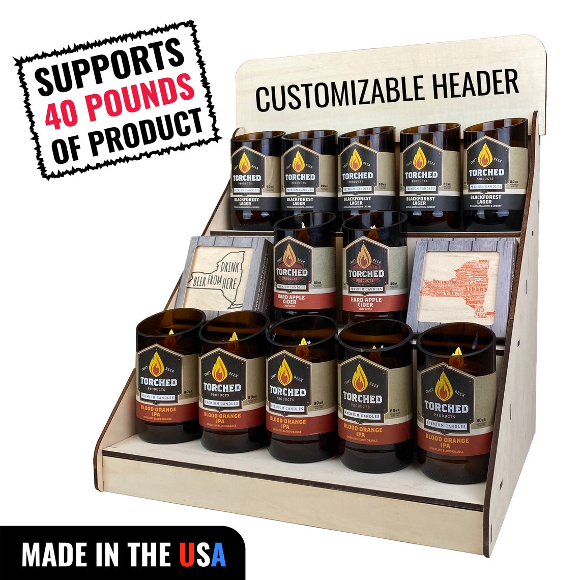 Wooden Portable Retail Table Display Stand Countertop 3 Step - Etsy