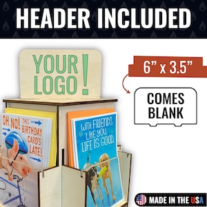 Rotating Greeting Card Display Stand, 3 Tier Wooden Organizer, 4-sided ...