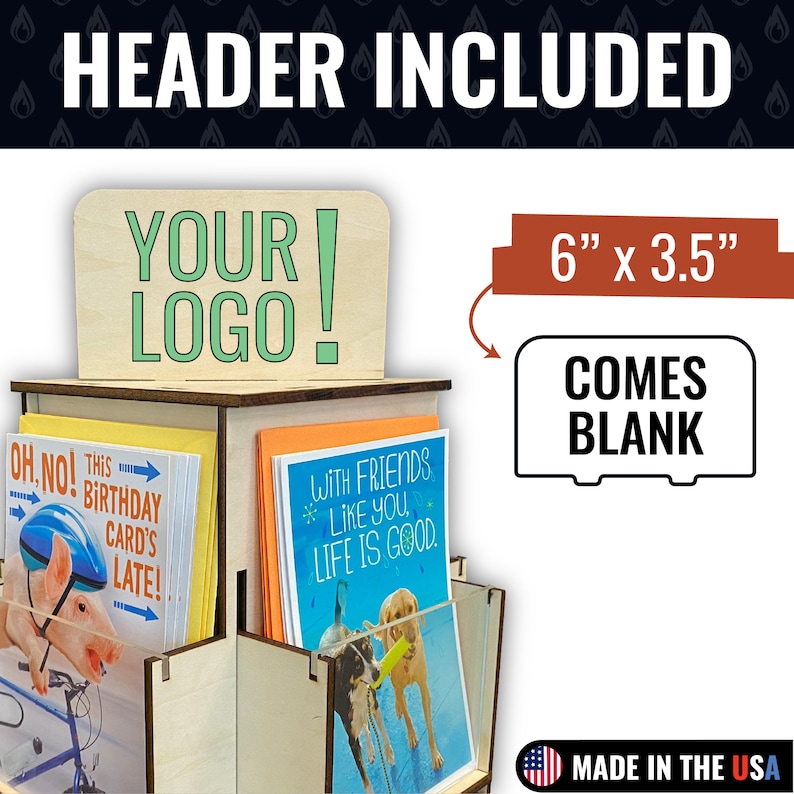 Rotating Greeting Card Display Stand 3 Tier Wooden Organizer - Etsy