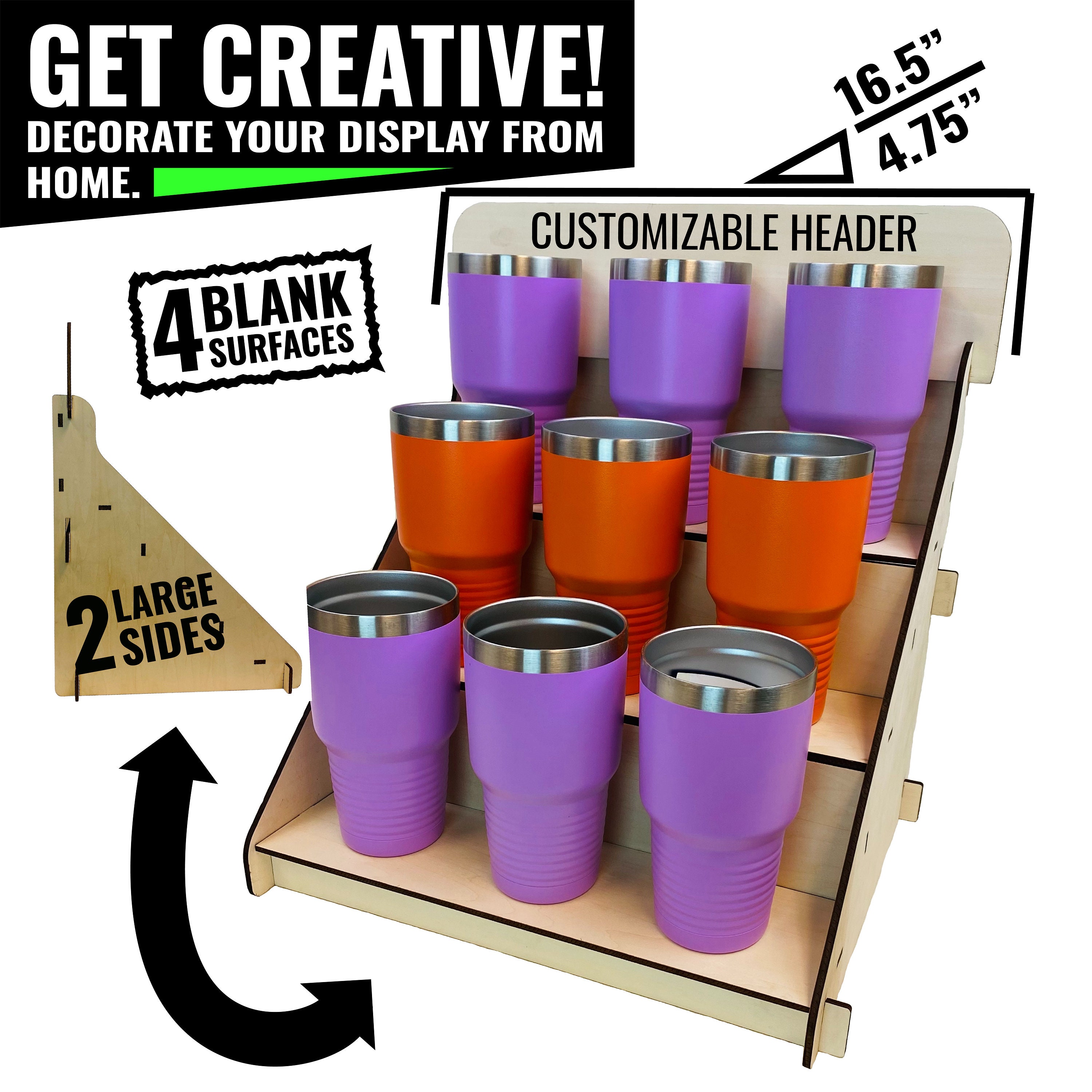 Wooden Portable Retail Table Display Stand Countertop 3 Step - Etsy