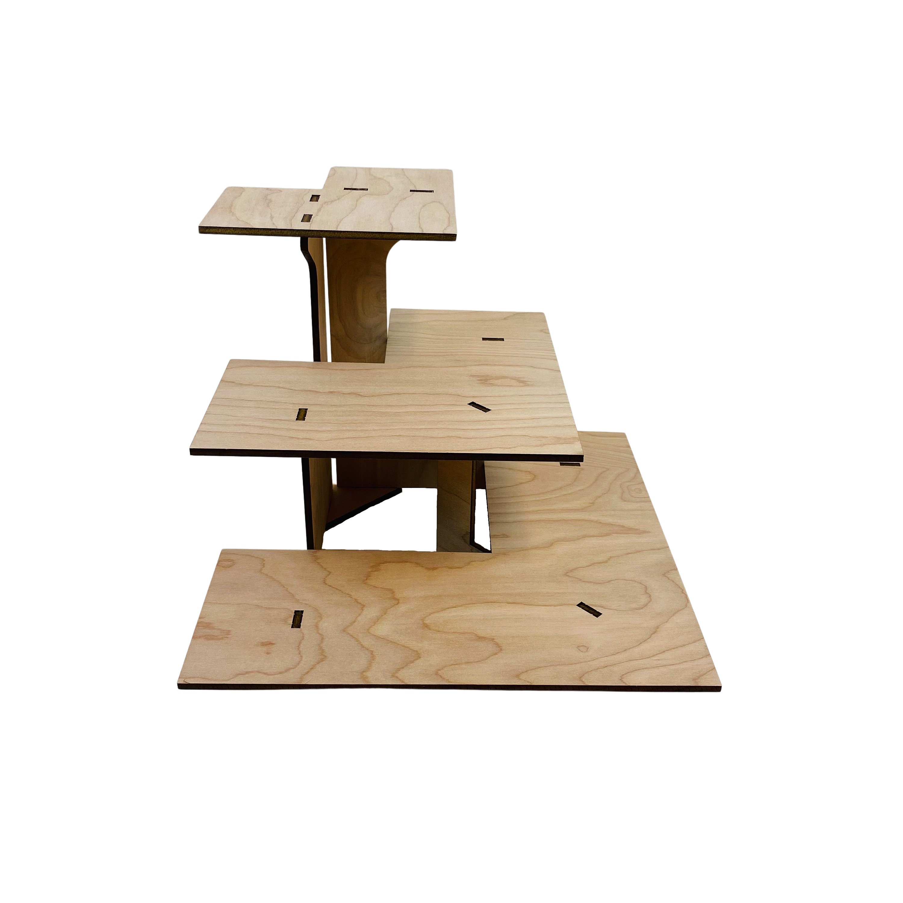 3-tier Retail Table Display Corner Stand With Shelves for - Etsy