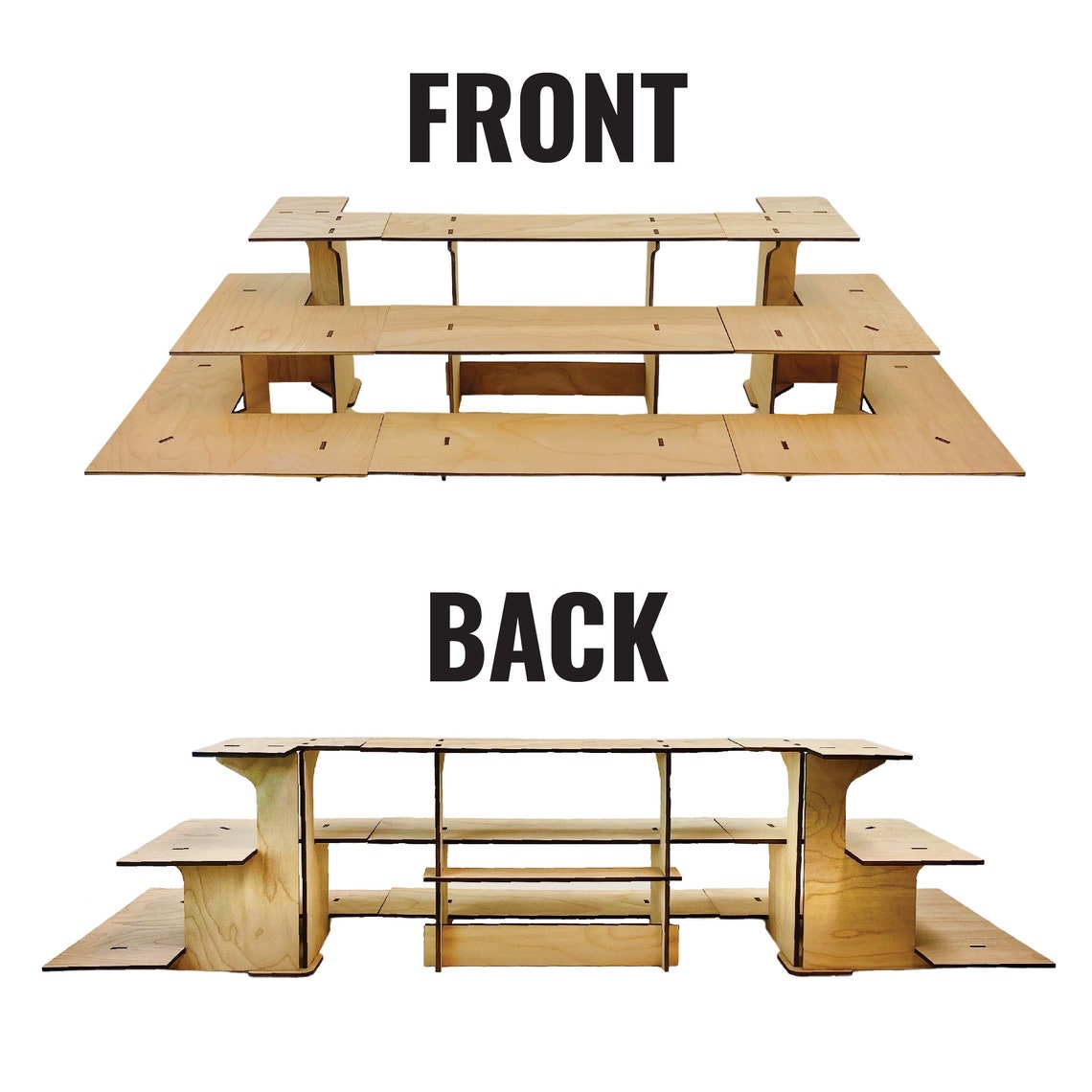 3-tier Retail Table Display Corner Stand With Shelves for - Etsy