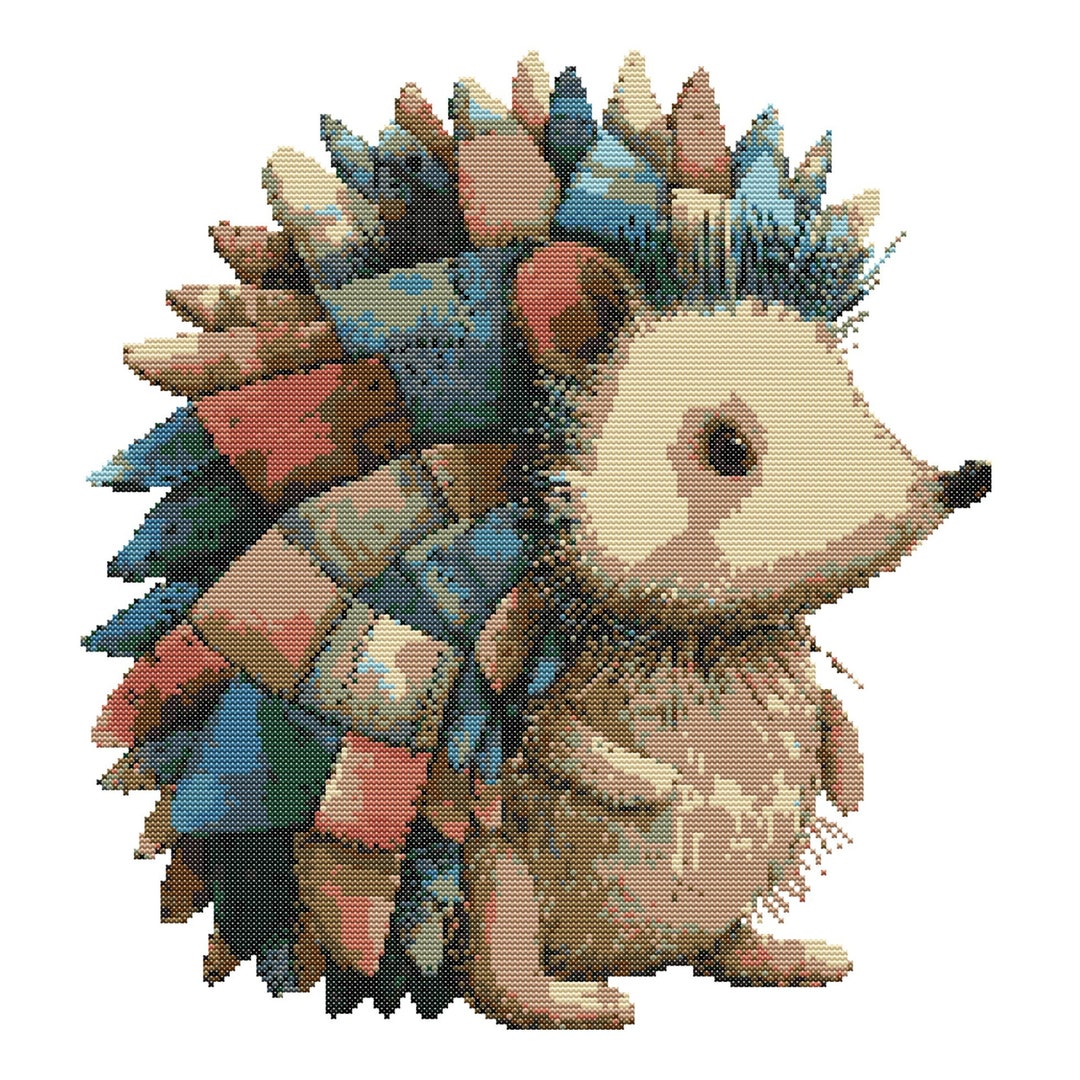 PATCHWORK HEDGEHOG Cross Stitch Pattern Cross Stitch Chart Instant Print Download - Etsy