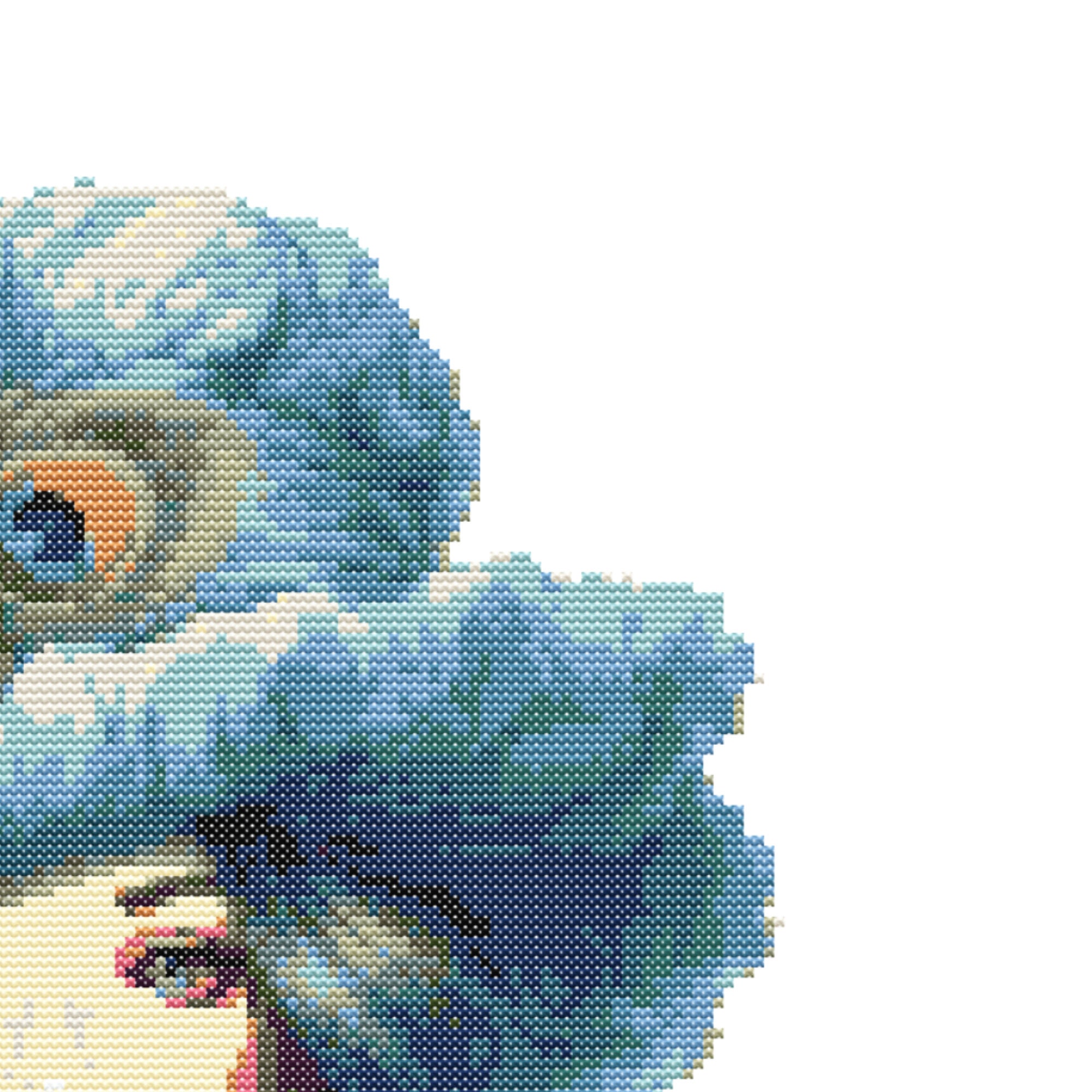 VICTORIAN PEACOCK LADY Cross Stitch Pattern Chart Plus a Pattern Keeper ...