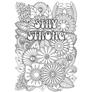 Colouring Mandala MOTIVATION Flower Pages of Inspiration 30 Pages - Etsy