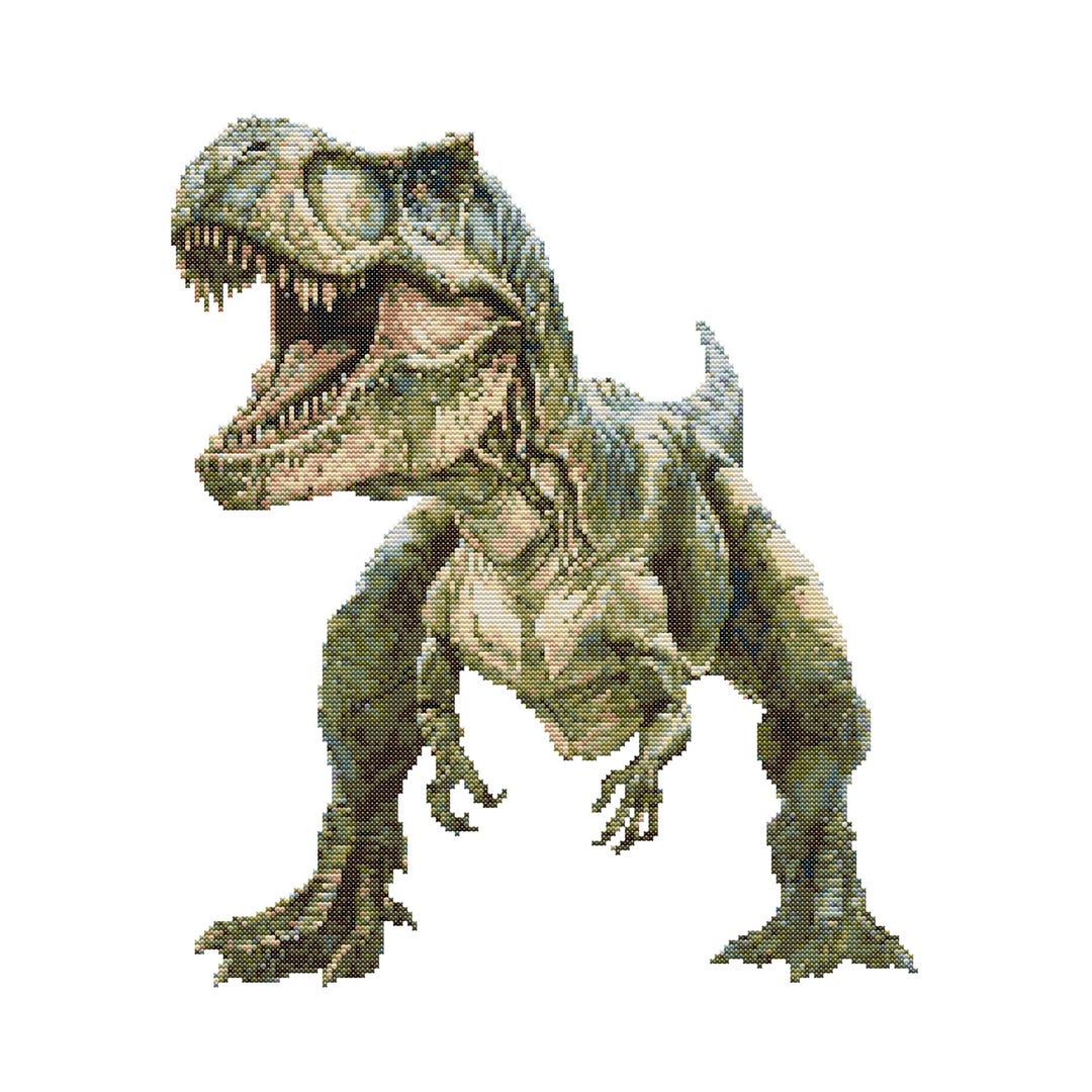 T-REX TERROR Cross Stitch Pattern Chart Plus a Pattern Keeper ...