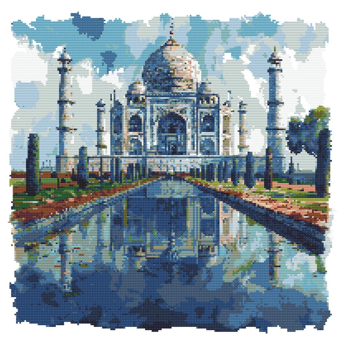 TAJ MAHAL Cross Stitch Pattern Chart Plus a Pattern Keeper Compatible ...