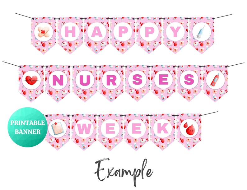 Happy Custom Week Pink Banner | Doctor Nurse Medical Appreciation Week ...