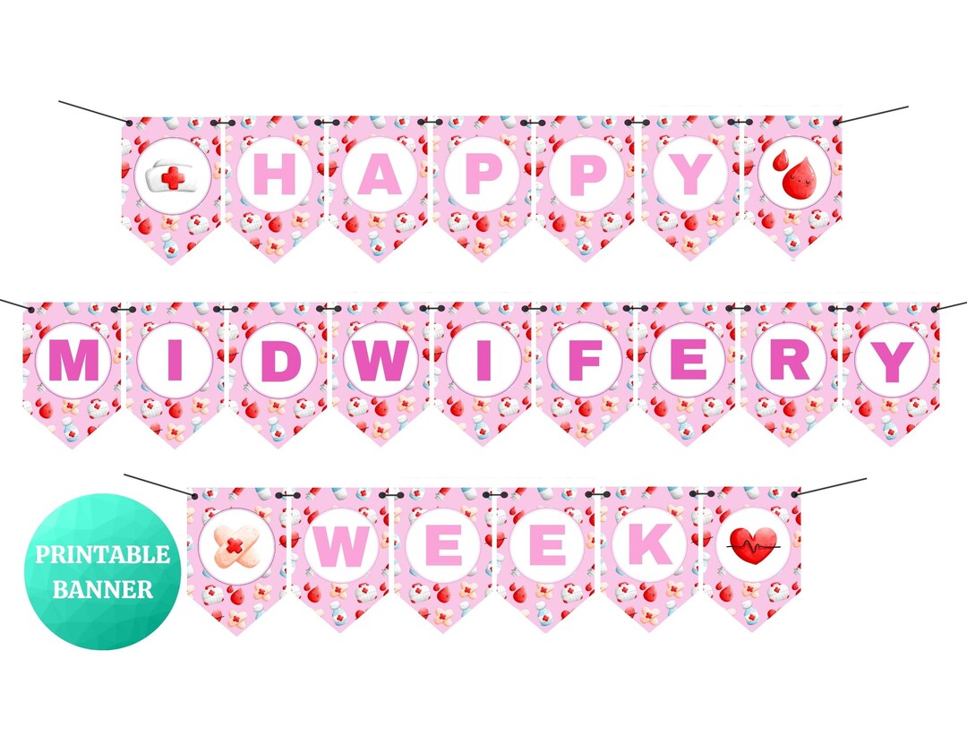Happy Midwifery Week Pink Banner | Midwifery Appreciation Week ...