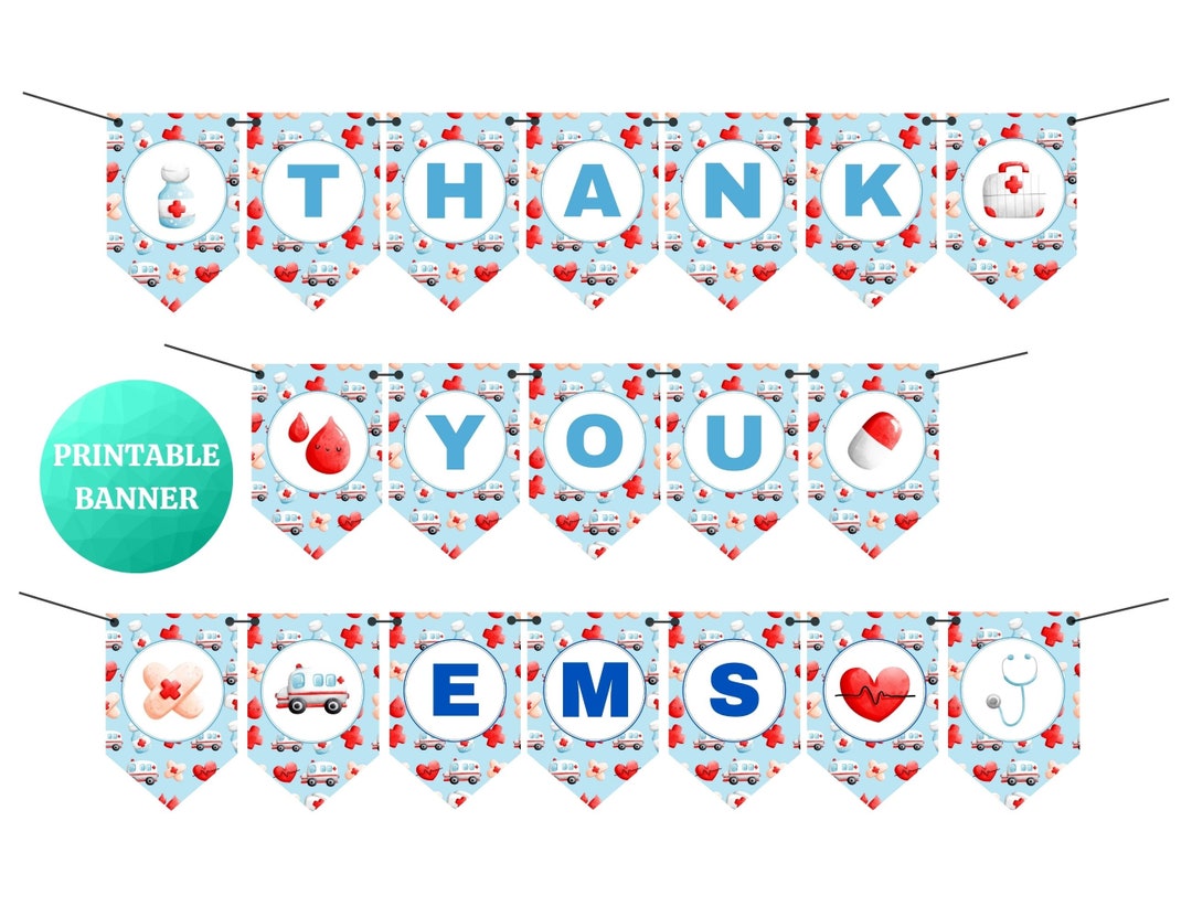 Thank You EMS Banner | Happy EMS Week | EMS Appreciation Week ...