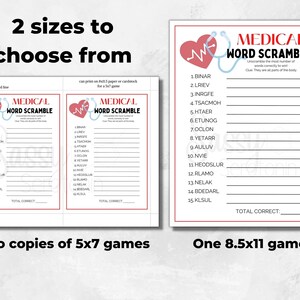 Medical Word Scramble PRINTABLE Medical Game Doctor Nurse - Etsy