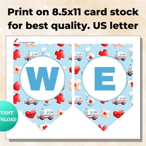 Welcome Back Doctor Nurse Medical Blue Banner | PRINTABLE Sign for ...
