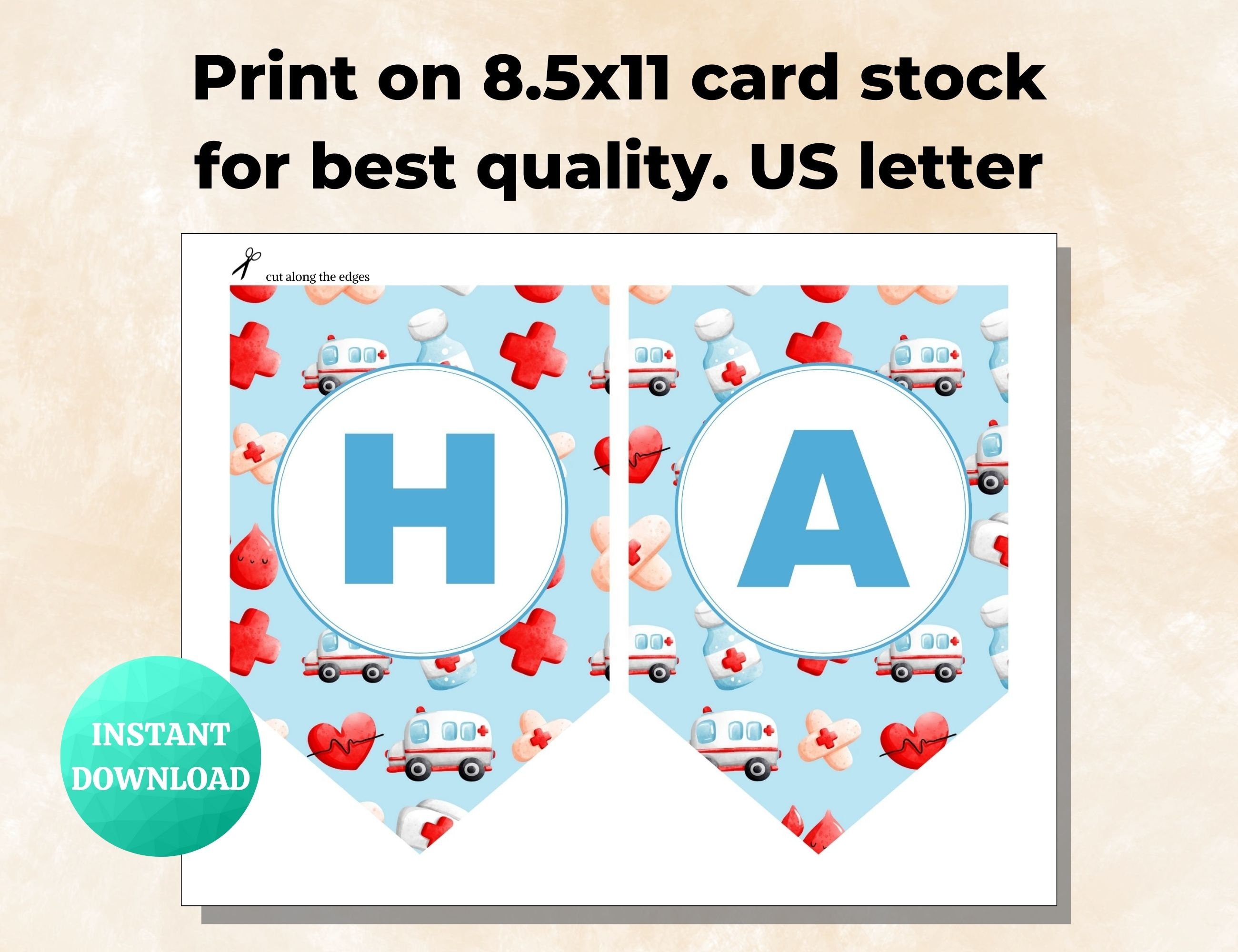 Happy ER Nurses Week Blue Banner | Nurse Appreciation Week | PRINTABLE ...