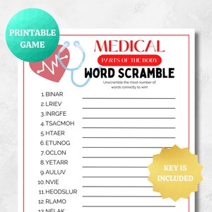 Medical Game Bundle PRINTABLE Medical Games Doctor Nurse Fun Game ...