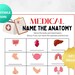 Medical Name the Anatomy PRINTABLE Medical Game Doctor | Etsy UK